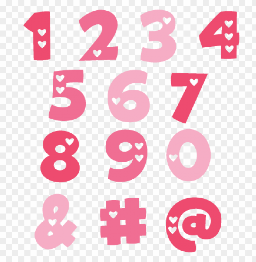 Free download | HD PNG valentine numbers svg cut files valentine ...