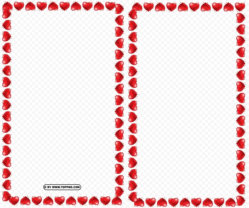 Free download | HD PNG valentines day red heart png frame - Image ID ...