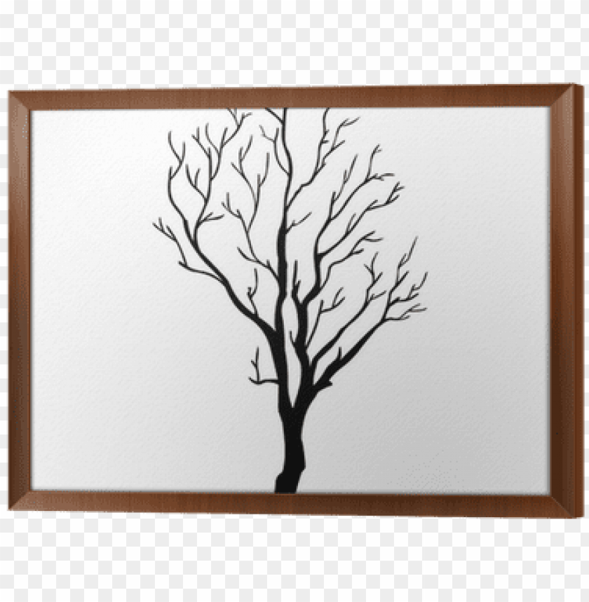 Free download | HD PNG vector black silhouette of a bare tree framed ...