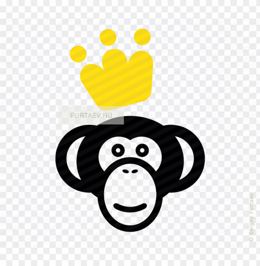 Free download | HD PNG vector icon of monkey with crown code monkey ...