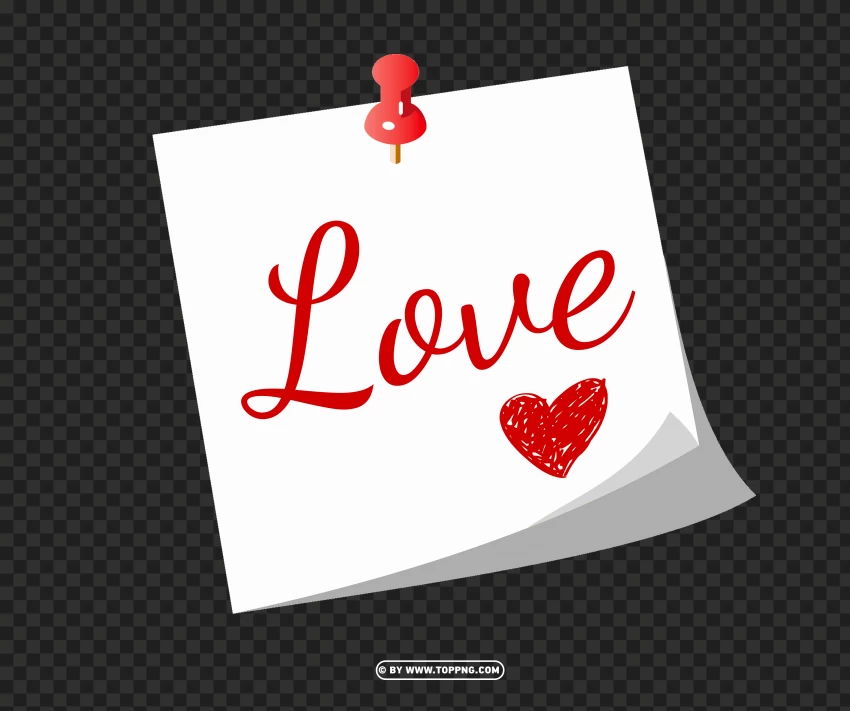 Free download | HD PNG vector love with heart sticky note transparent ...