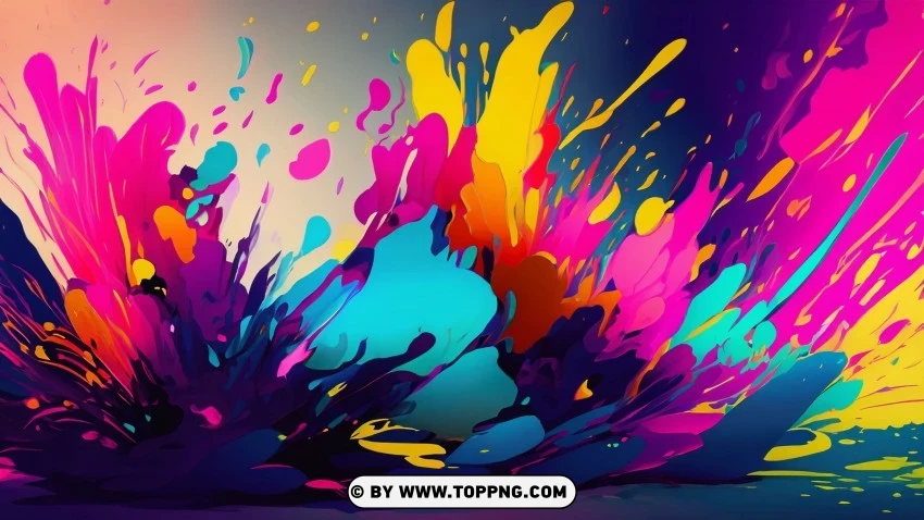 Free download | HD PNG vibrant 4k splashing colorful painting ...