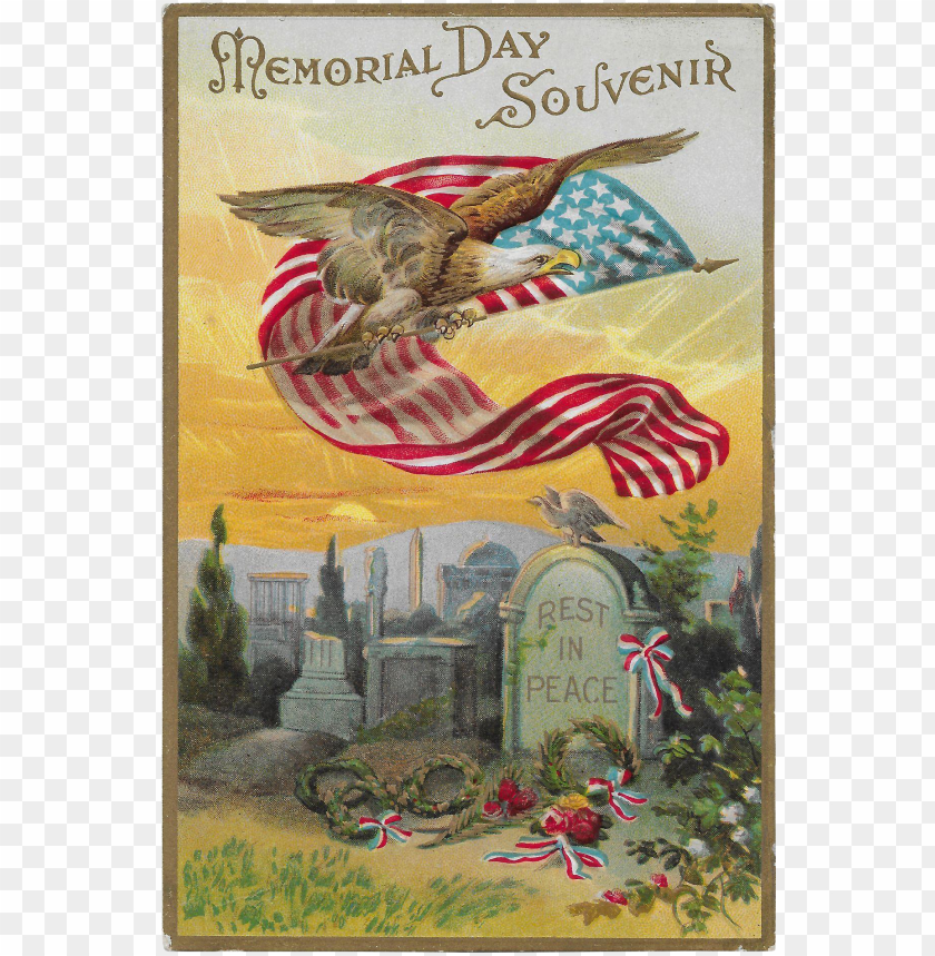 Free download | HD PNG vintage patriotic postcard memorial day souvenir ...