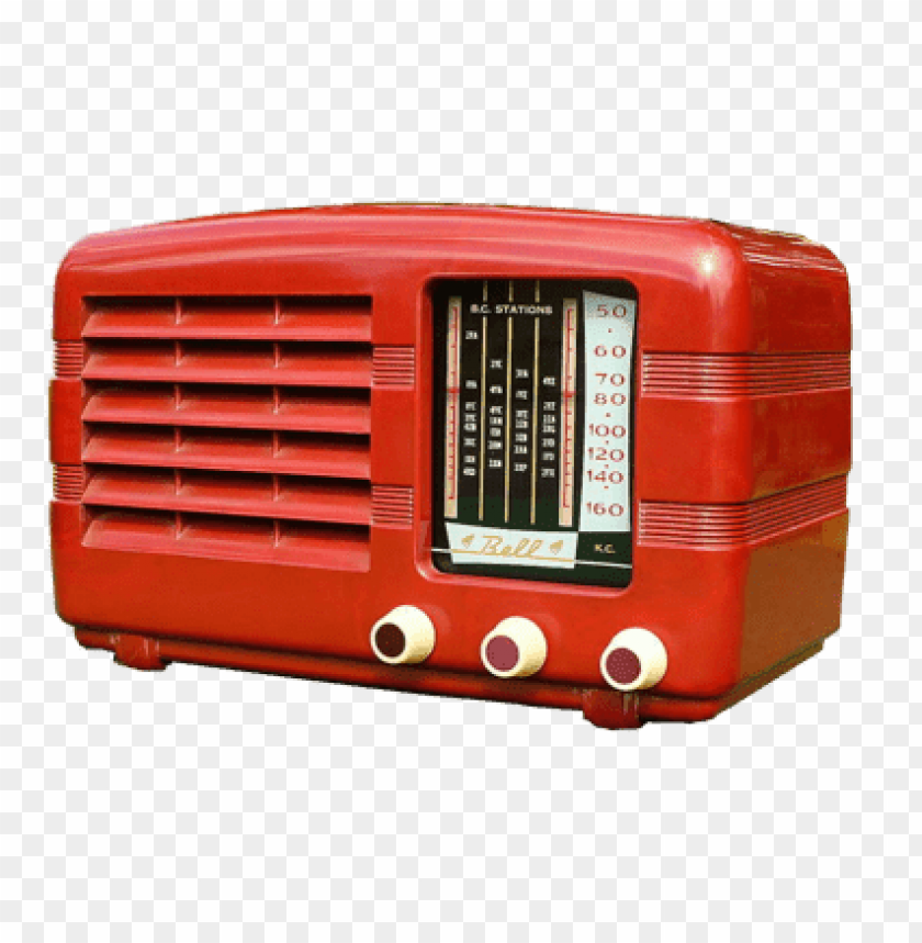 Free download | HD PNG vintage red radio with retro dials | TOPpng