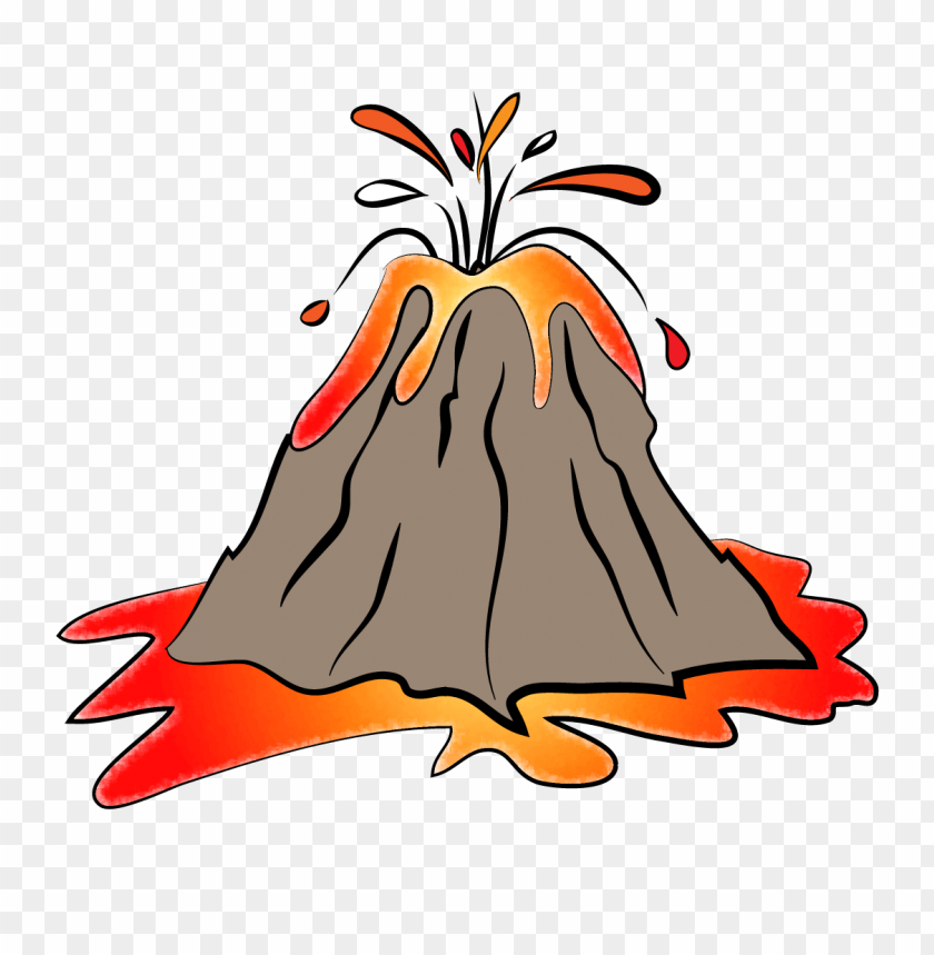 Free download | HD PNG PNG image of cartoon erupting volcano with lava ...