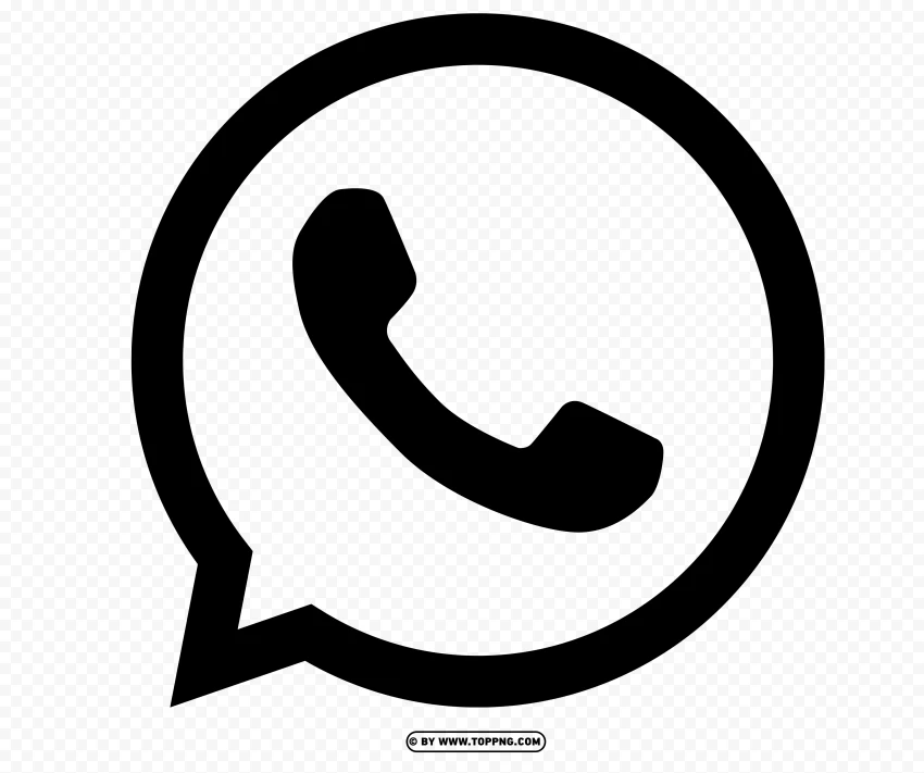 Free download | HD PNG whatsapp black icon logo png - Image ID 488840 | TOPpng