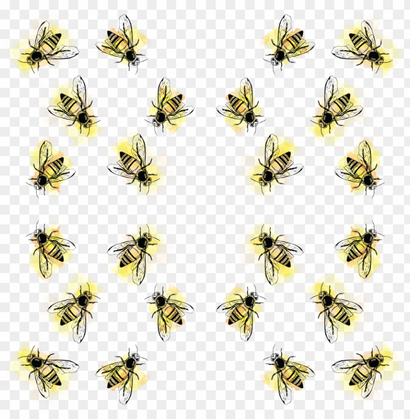Free download | HD PNG watercolor bees PNG transparent with Clear ...