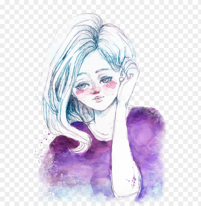 Free download | HD PNG watercolor girl transparent watercolor girl ...