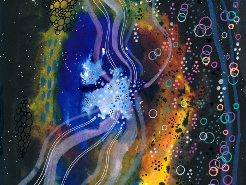 Free download | HD PNG watercolor paint patterns colorful circles lines ...