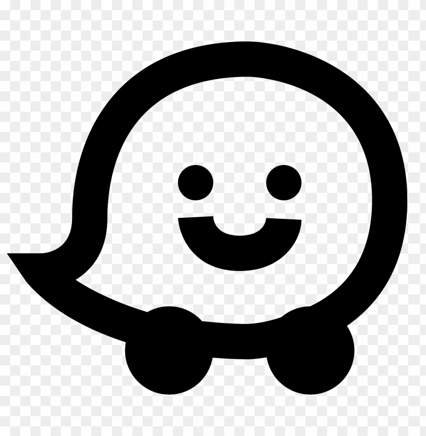 Free download | HD PNG waze black outline logo vector | TOPpng