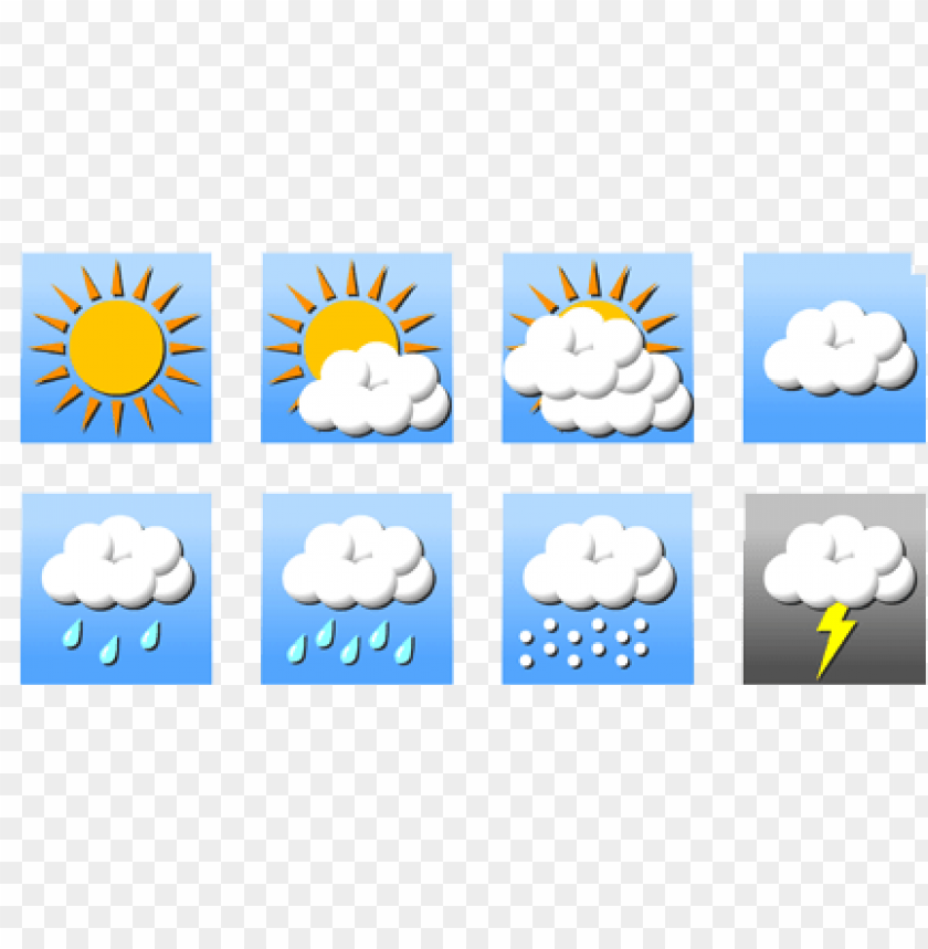 Free download | HD PNG PNG image of weather forecast icons with clouds ...