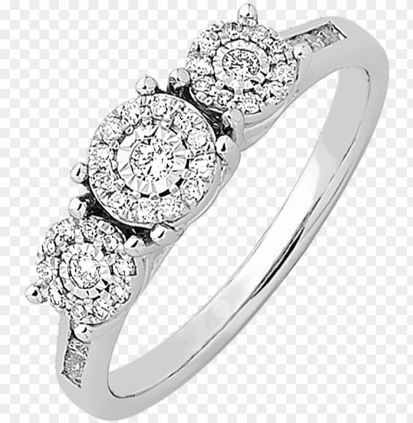 Free download | HD PNG white gold diamond trilogy cluster ring natalie ...