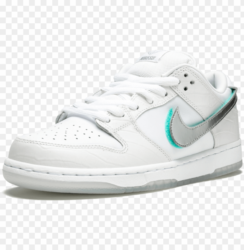 Free download | HD PNG white nike sb dunk low pro og qs x diamond ...
