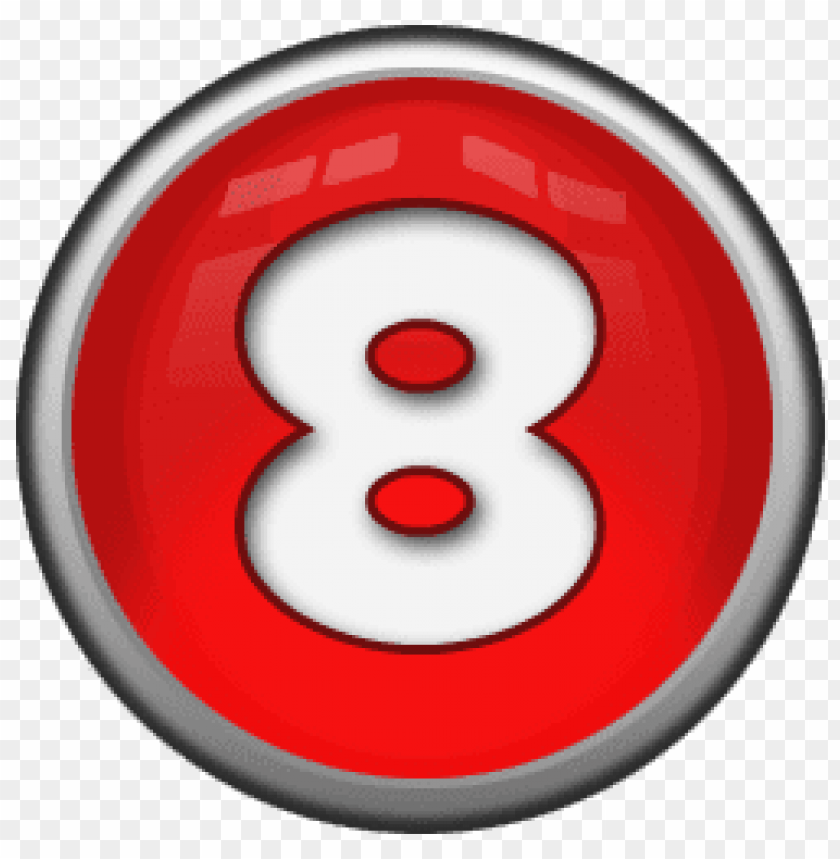 Free download | HD PNG white number 8 in red circle PNG transparent ...