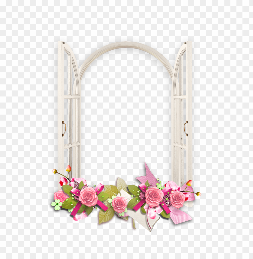 Free download | HD PNG window with pink flowers transparent frame ...