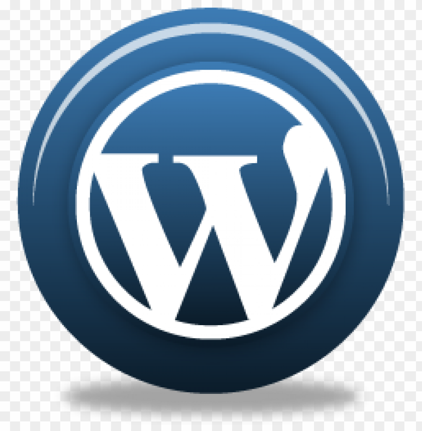 Free download | HD PNG classic blue and white wordpress logo png | TOPpng