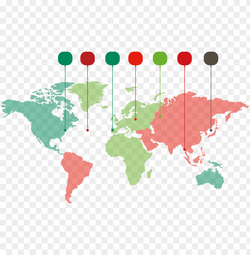 Free download | HD PNG world map marker vector material 18591135 ...