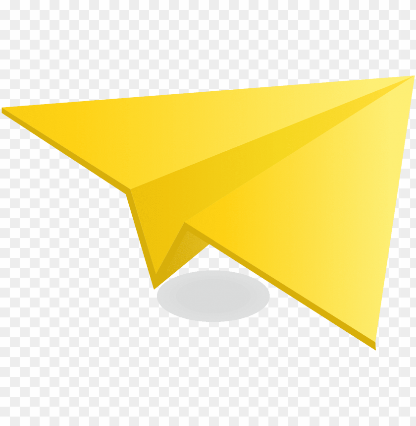 Free download | HD PNG bright yellow paper plane 3d render png clipart ...
