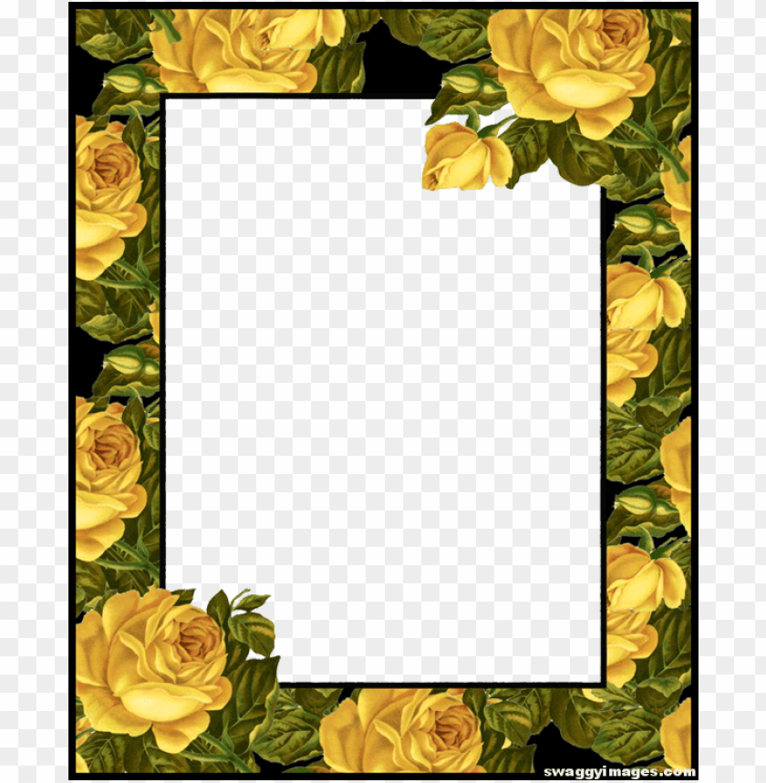 Free download | HD PNG yellow rose photo frame yellow rose borders and ...