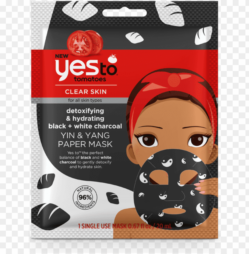 Free download | HD PNG yes to tomatoes detoxifying charcoal paper mask ...