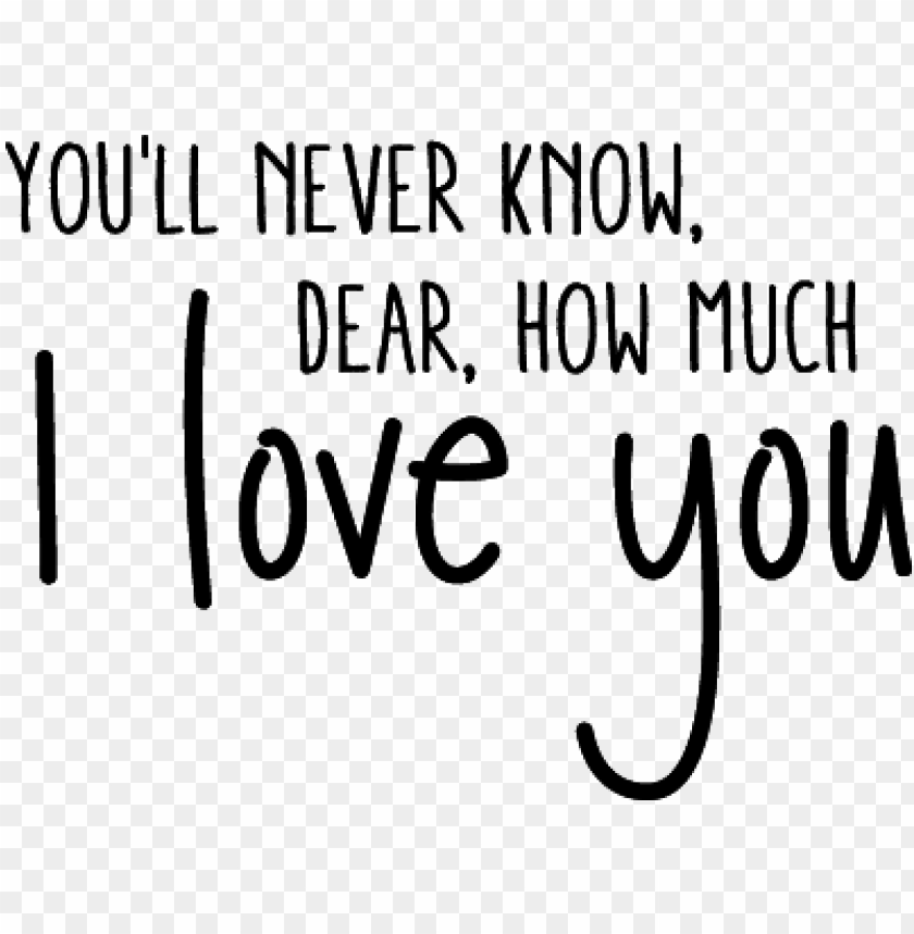 Free download | HD PNG youll never know dear how much i love you love ...