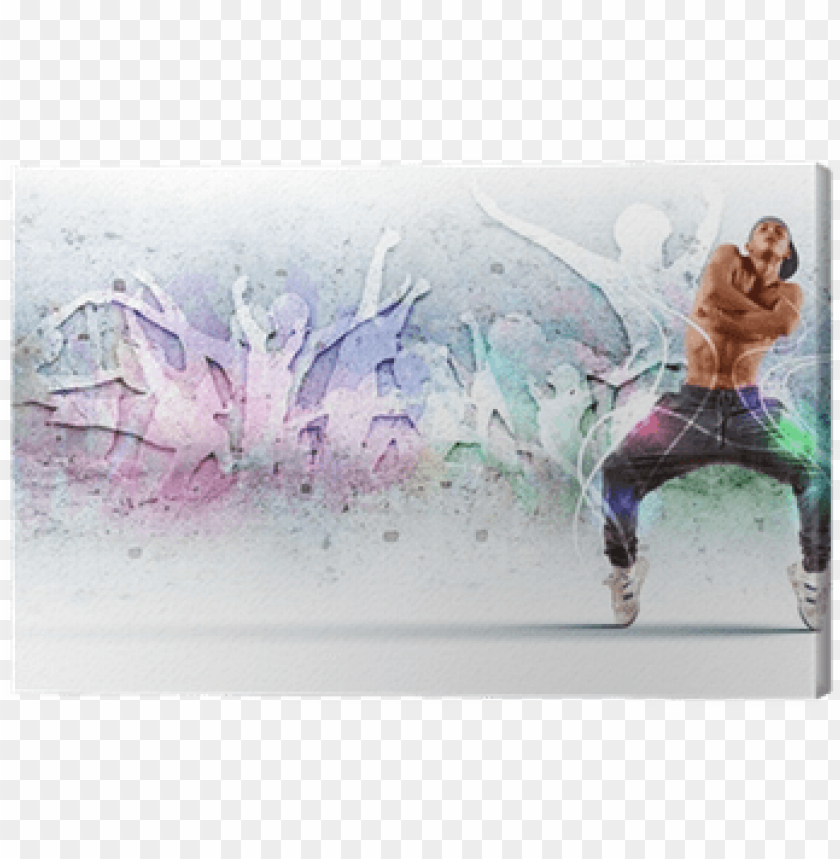 Free download | HD PNG young man dancing hip hop with color lines ...