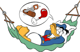 Daisy Duck Sleeping