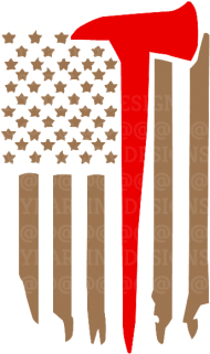 Download firefighter axe flag svg - american flag with an axe png ...
