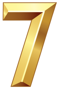 Download gold number seven png - Free PNG Images | TOPpng