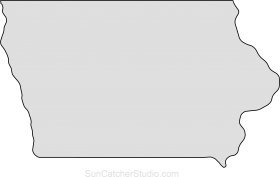 Download iowa map outline shape state stencil clip art scroll png ...
