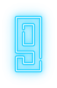 Download neon number nine transparent png - Free PNG Images | TOPpng
