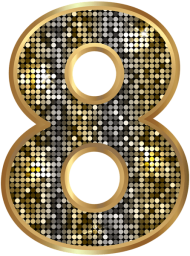 Download number eight deco gold png - Free PNG Images | TOPpng