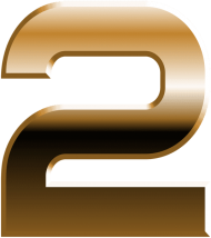 Download number two golden transparent png - Free PNG Images | TOPpng