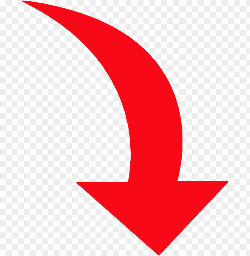Curved Red Arrow Vector PNG TOPpng