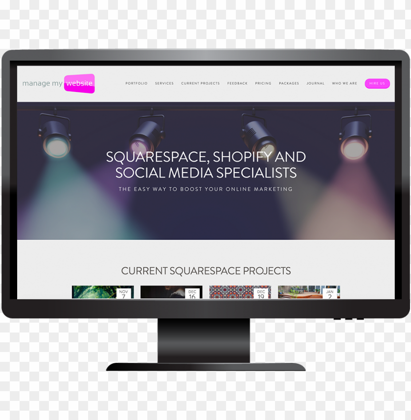 Free Download HD PNG Digital Agency Squarespace Website Hayden 