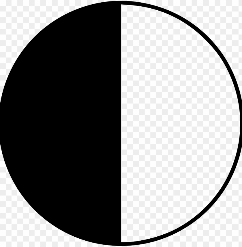 File Svg Half Black Half White Circle Transparent PNG Image With