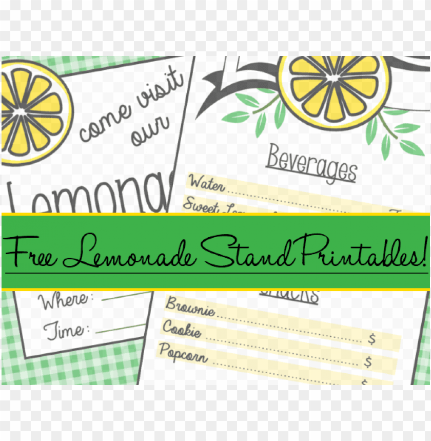 Free Lemonade Stand Poster Menu Printable For Kids Lemonade Stand 