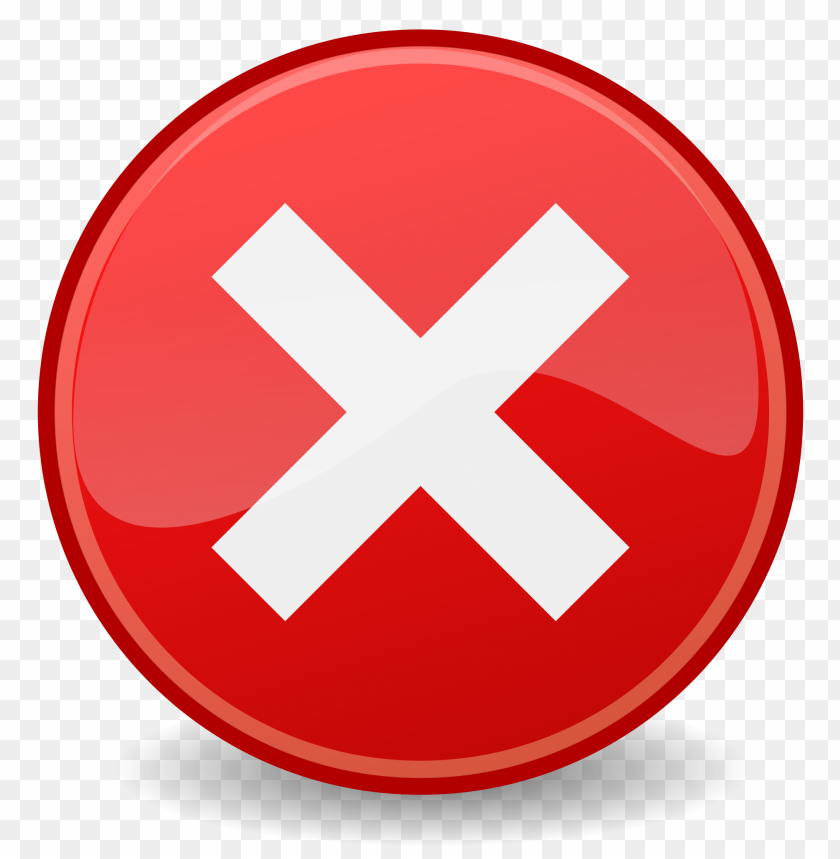Free Download HD PNG Free Round Vector Red X Cross Mark Sign Icon PNG