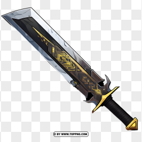 Heavy Black Buster Sword with 3D Metal Texture | TOPpng
