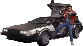 Transparent PNG Image Of Flying Delorean Back To The Future - Image ID ...