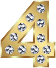 Download gold number four clipart png photo | TOPpng