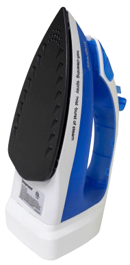 Red steam iron with grey base | TOPpng