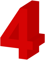 Free download | HD PNG Download red number four with lights clipart png ...
