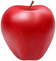 Deep Red Apple with Shiny Surface and Soft Shadows PNG | TOPpng