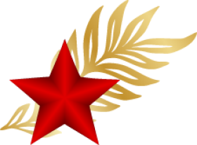 Soviet Red Star with Gold Ornament PNG | TOPpng